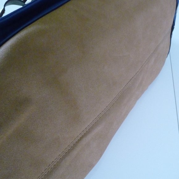 MMS Design Studio | Bags | Mms Royal Blue Light Brown Faux Leather With ...